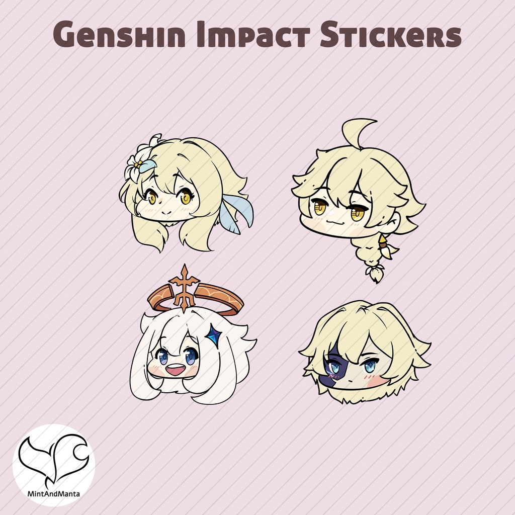 Genshin Impact Icon Stickers (WATERPROOF) | Journal Stickers | Laptop ...