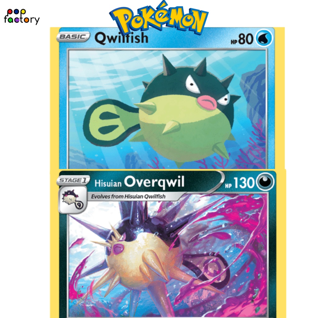 Qwilfish, Hisuan Qwilfish, Overqwil Pokemon Cards TCG (2nd Gen Pokemon ...