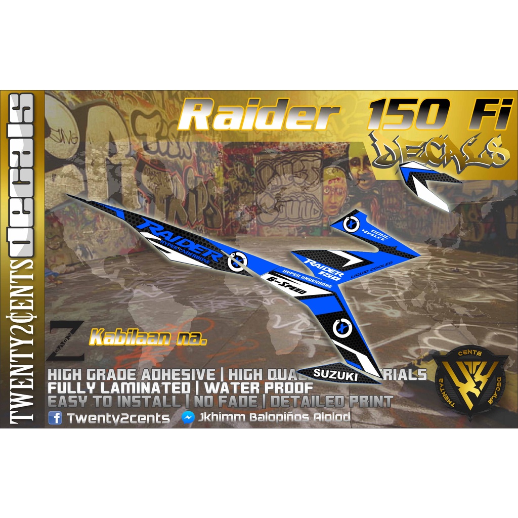 Suzuki raider 150 Fi Decals High-Quality Stickers (xlite) | Shopee ...