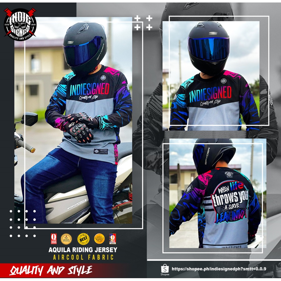 INDIESIGNED AQUILA RIDING JERSEY (AIRCOOL) | Shopee Philippines