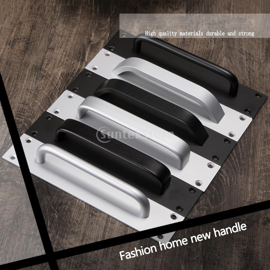 [DOUBLE] 1 Pair Heavy Duty Barn Door Handle Base Plate Pull for Gate ...