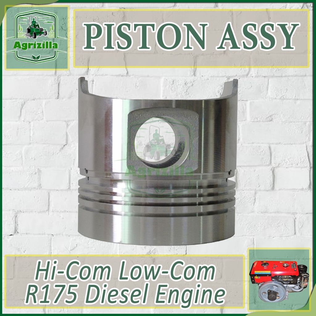 Piston Assy R175 Water cooled Diesel Engine Low Com Hi Com | Shopee ...