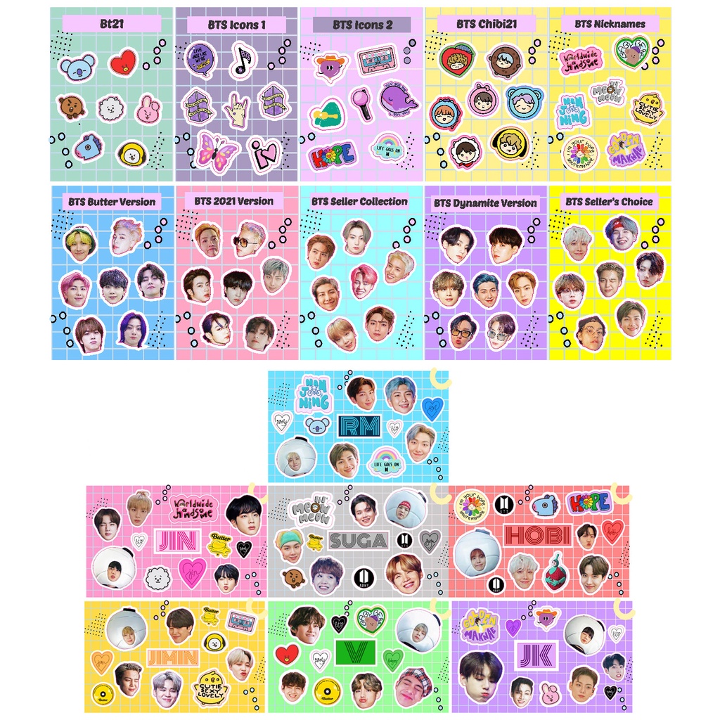all about BTS small sticker sheet | Shopee Philippines