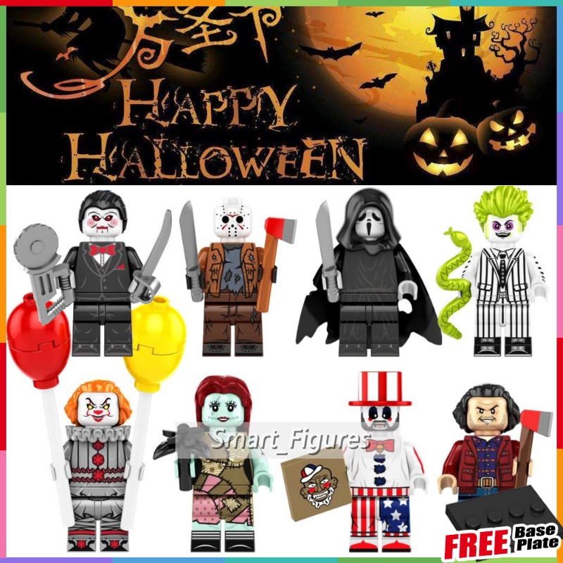 Halloween Minifigures Bily Sally Pennywise Beetlejuice Jack Torrance ...
