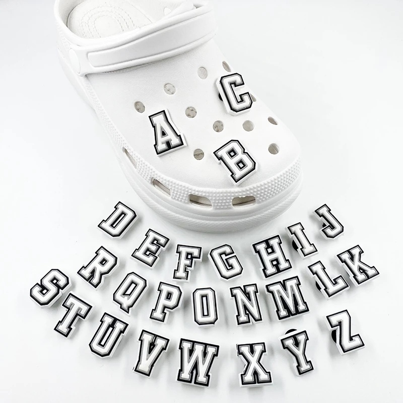 Cute Number Croc Jibbits Letters Shoe Charms Letter Jibitz Charm Pin ...