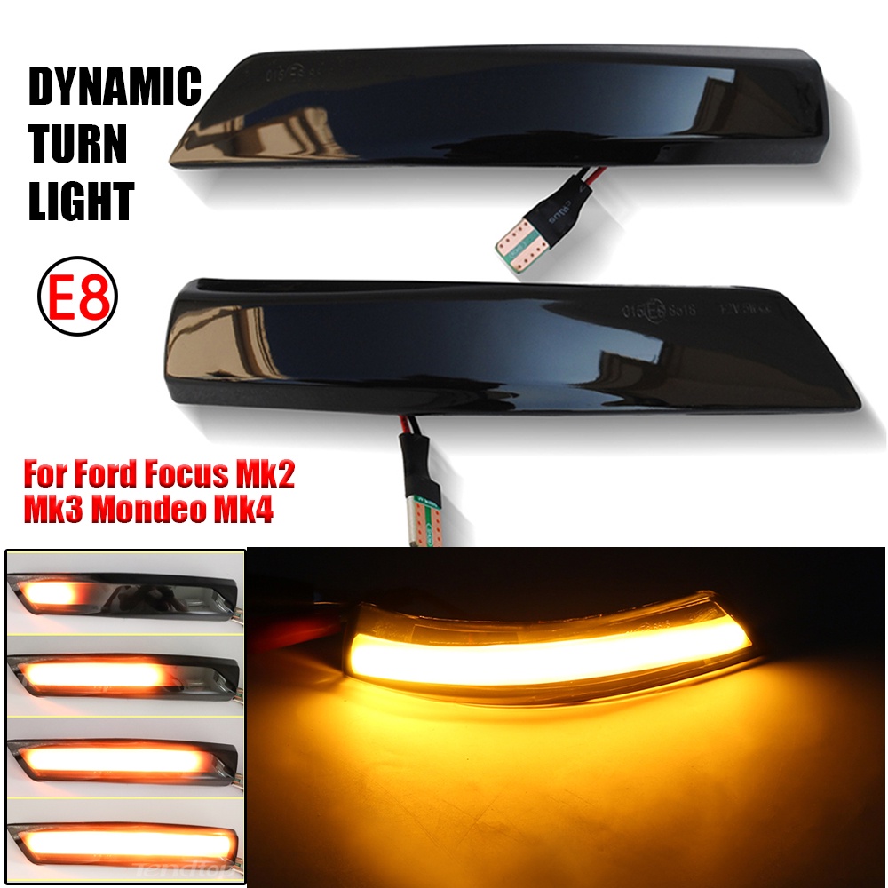 2Pcs Dynamic Blinker LED Turn Signal Light Side Marker Lamp Mirror ...