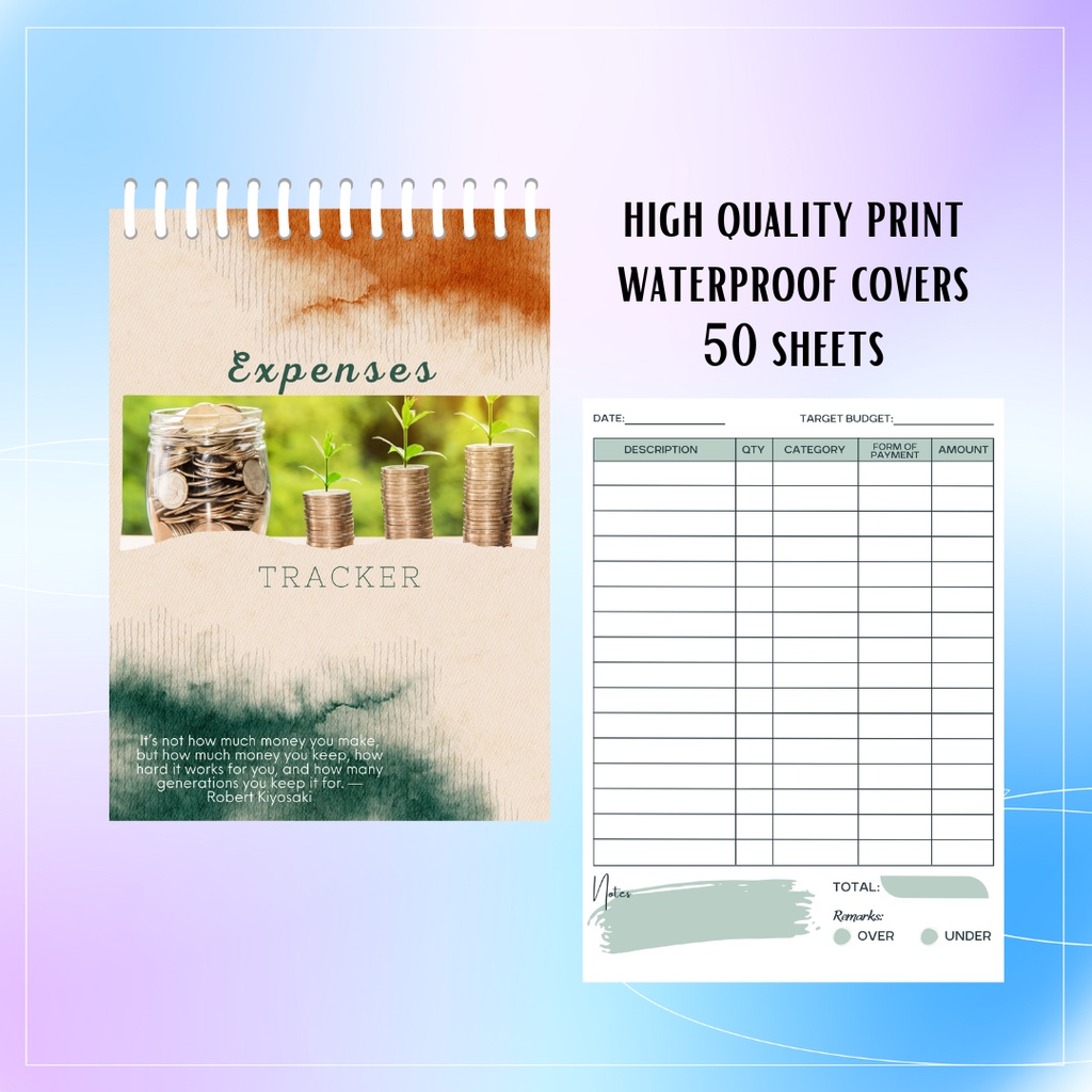 EXPENSES TRACKER 50 SHEETS | Shopee Philippines