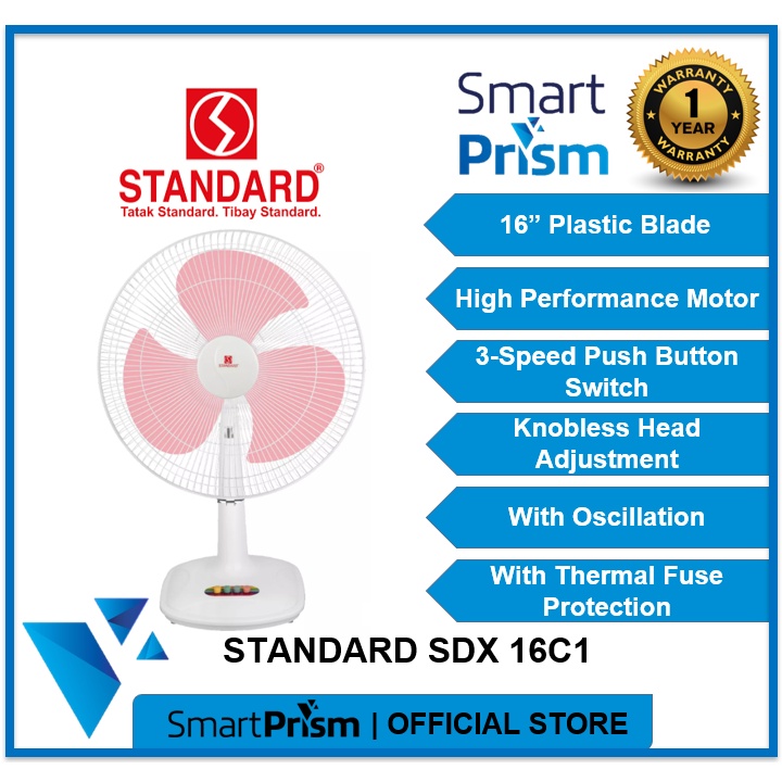 Standard Desk Fan | SDX 16C1 16 inches classic fan Smart Prism PH SDX ...