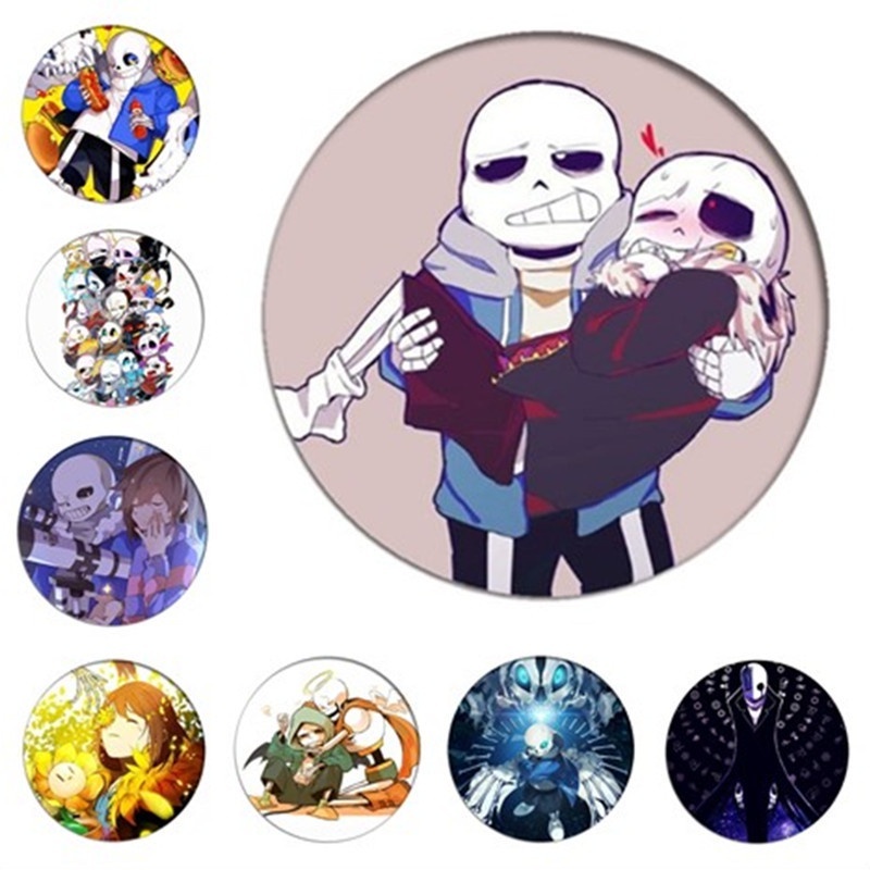 Anime Undertale Sans Cosplay Badges Papyrus Brooch Clothing Icon ...