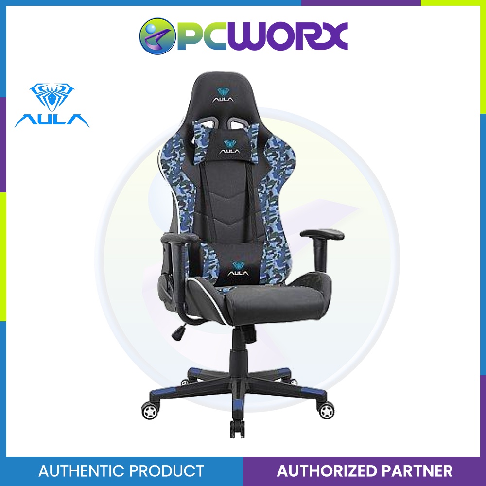Aula F1007 Gaming Chair Camouflage Blue | Shopee Philippines