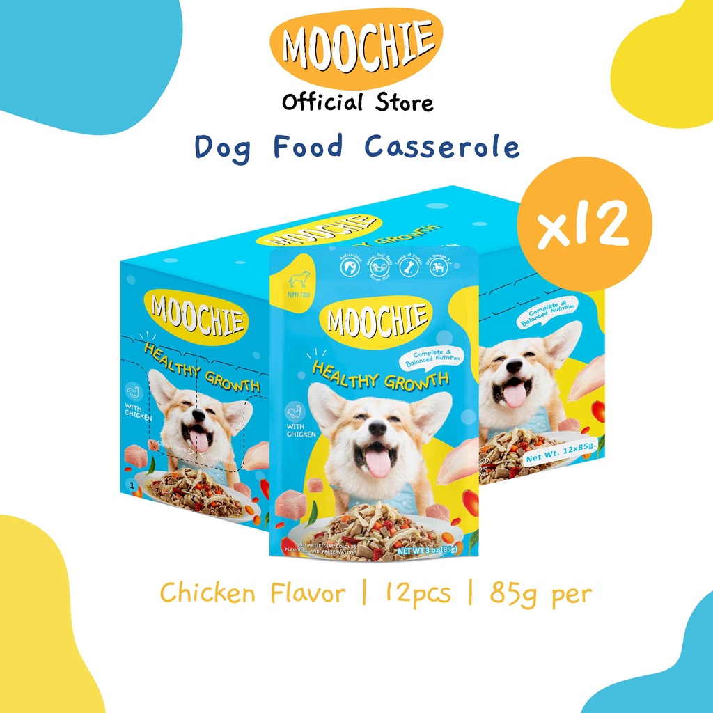 Moochie Value Box Wet Dog Food Casserole Healthy Growth Chicken Flavor ...