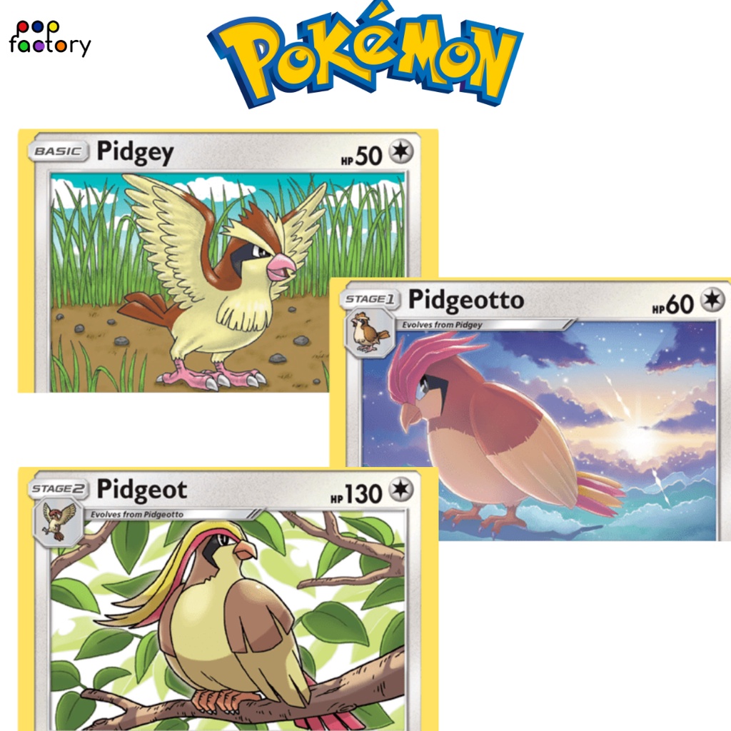Pidgey, Pidgeotto & Pidgeot Pokemon Cards TCG (1st Gen Pokemon ...