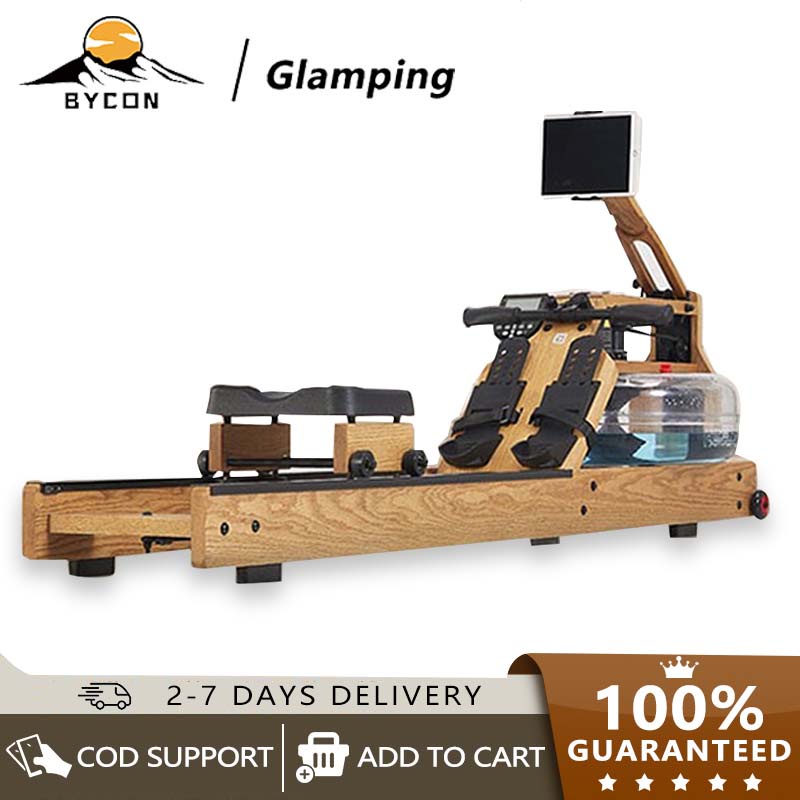 Wooden paddle rowing machine, fitness rowing machine, silent waterproof ...