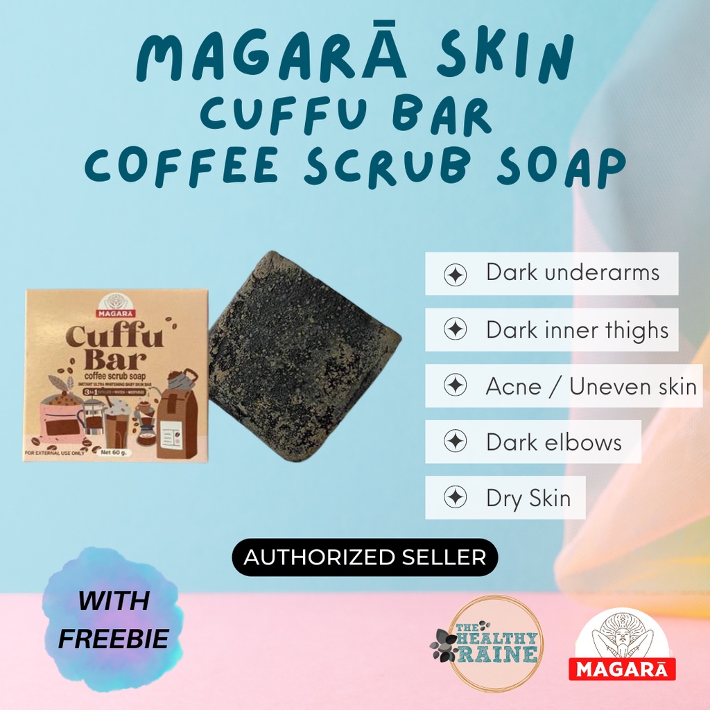 MAGARA SKIN Cuffu Bar Coffee Scrub Soap WITH FREEBIE | Shopee Philippines