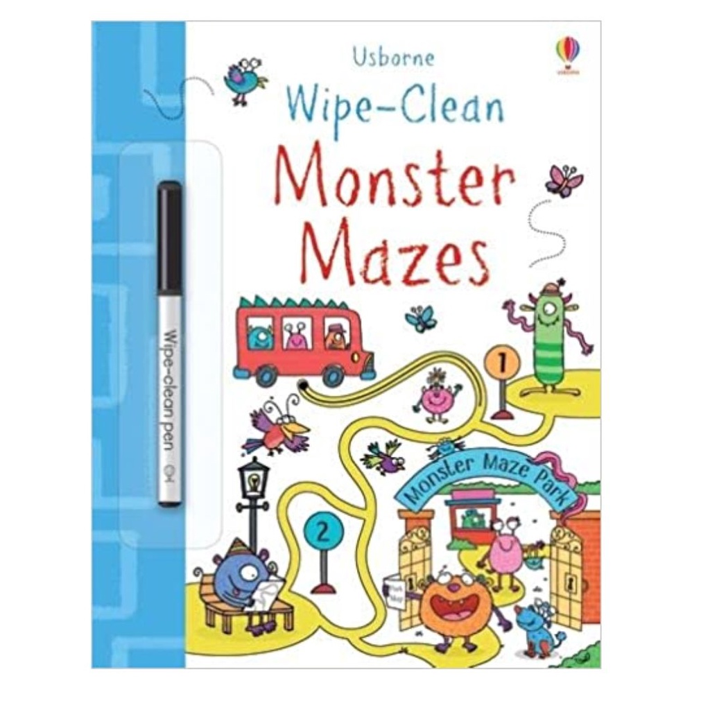 Usborne Wipe-Clean Monster Mazes (wipe-clean pages) | Shopee Philippines
