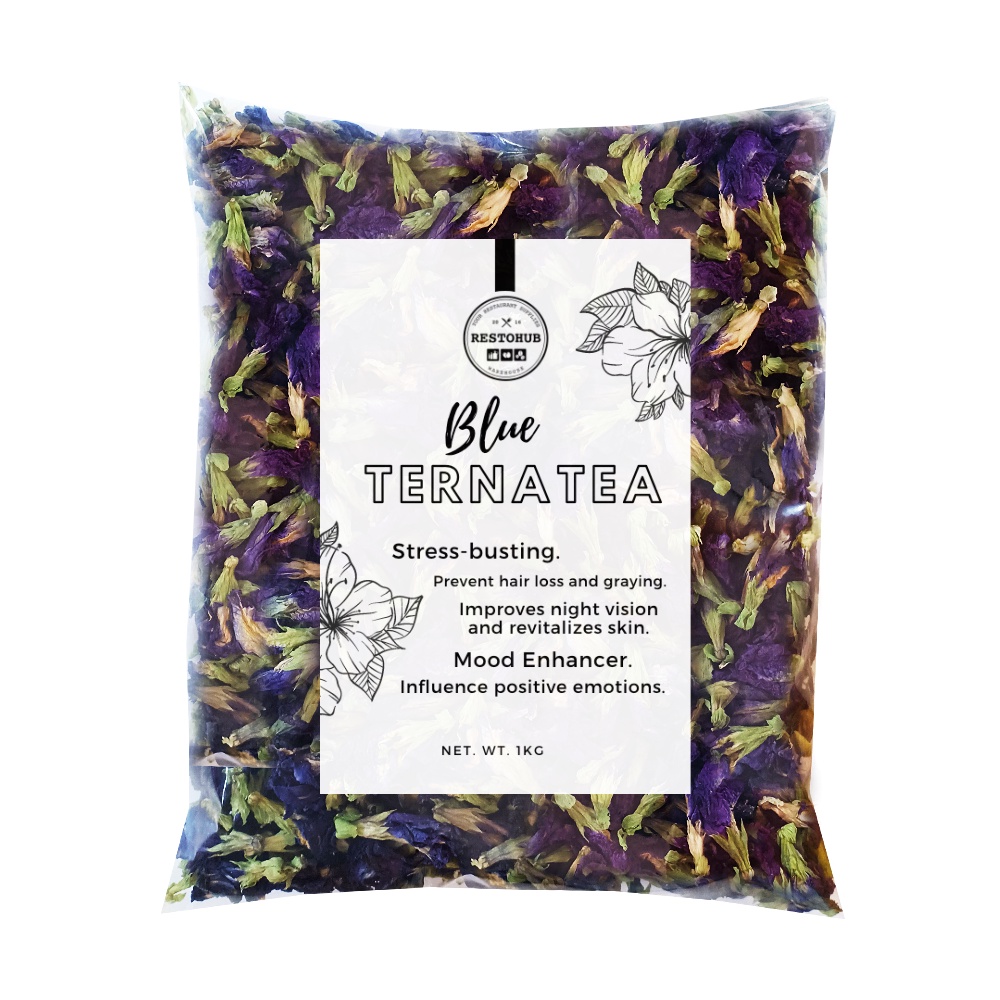 Restohub Dried Blue Ternatea (1kg) / Blue Ternate / Blue Butterfly Pea ...