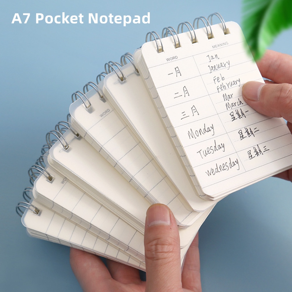 A7 Pocket Notebook Portable Notebook Student Todo Notepad PP Clear ...
