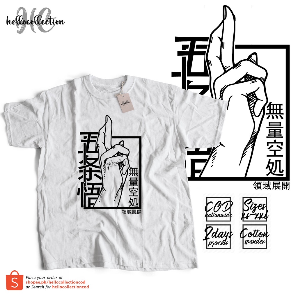 Jujutsu Kaisen - Gojo Satoru Hand Sign Anime Shirt hellocollectioncod ...