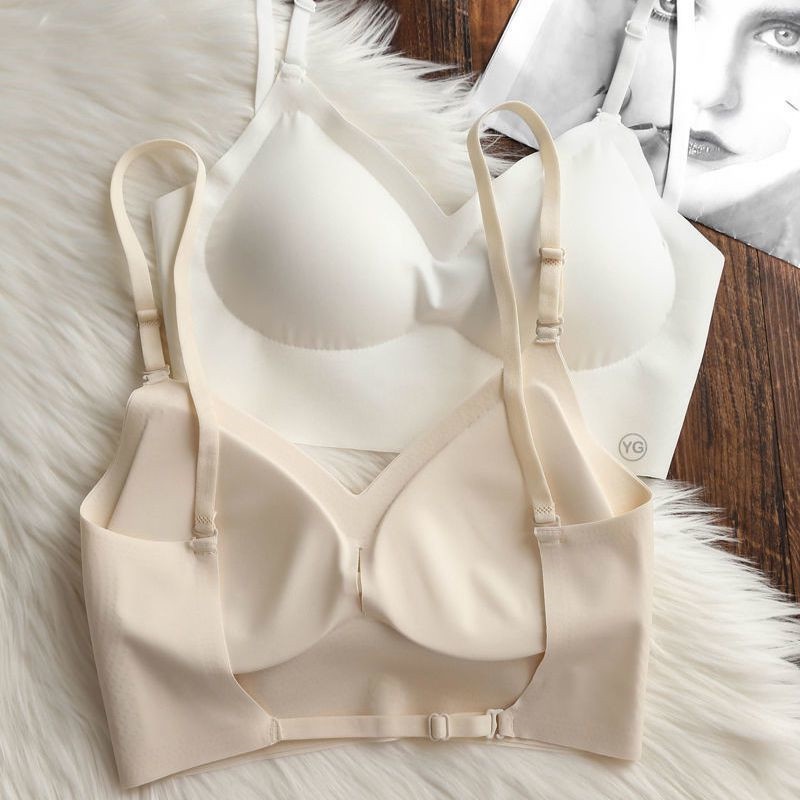 3 Color Backless Bra Fashion Girl Seamless Padded Bra Tops Underwear ...