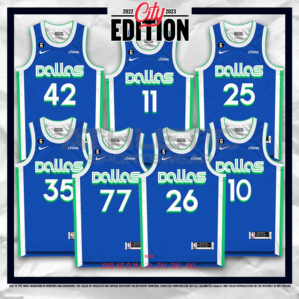 ATHLETICS 2022-23 City Edition NBA DALLAS MAVERICKS Sublimation Premium ...