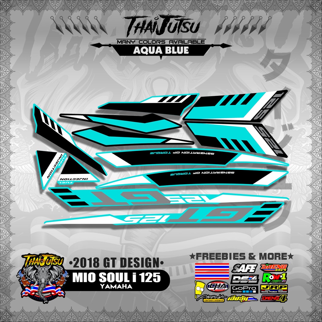 YAMAHA MIO SOUL i 125 DECALS ( 2018 GT DESIGN )【ThaijutsuStickers ...