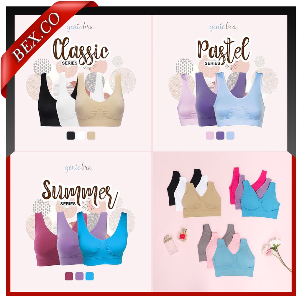 Genie Bra Original Japan - BH Without Wire Sport Bra 1 Pack Contains 3 ...