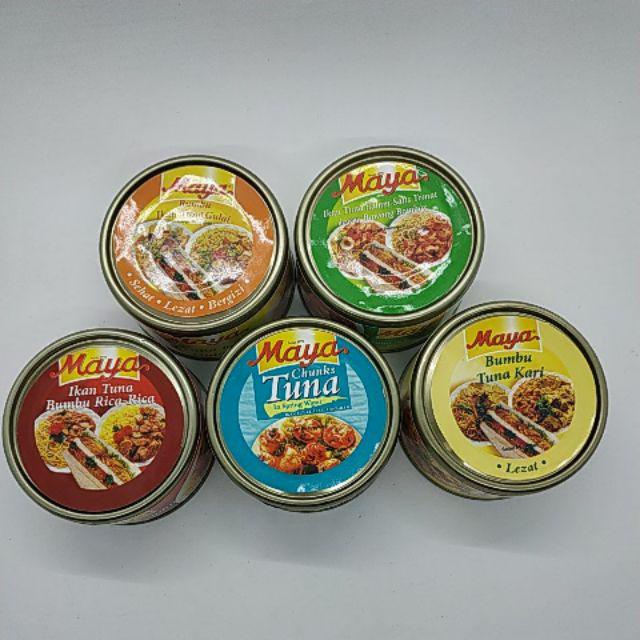 MAYA Tuna Fish 185GR CAN - All Variants of Pepes | Curry | Fried Sambal ...