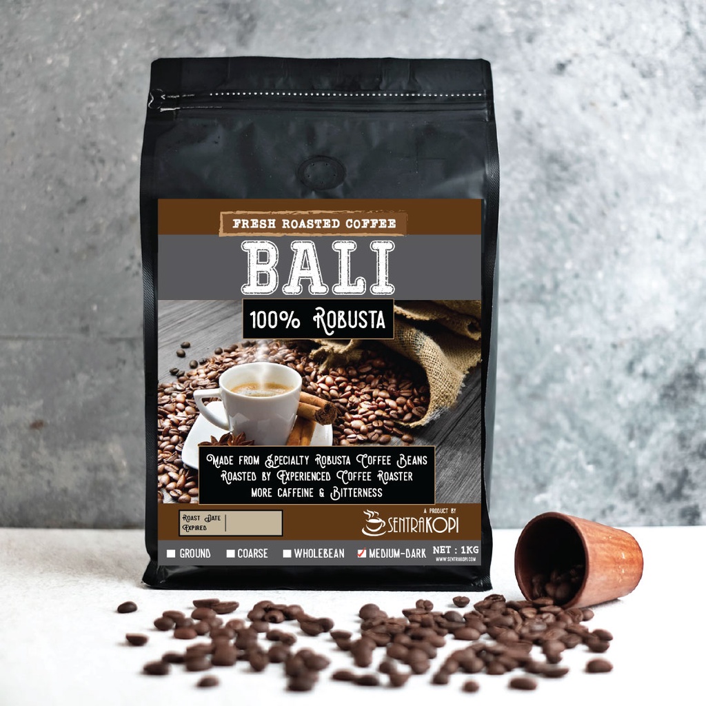 Sentra Balinese Robusta Coffee 1KG - Powder / Beans - Original Pure ...