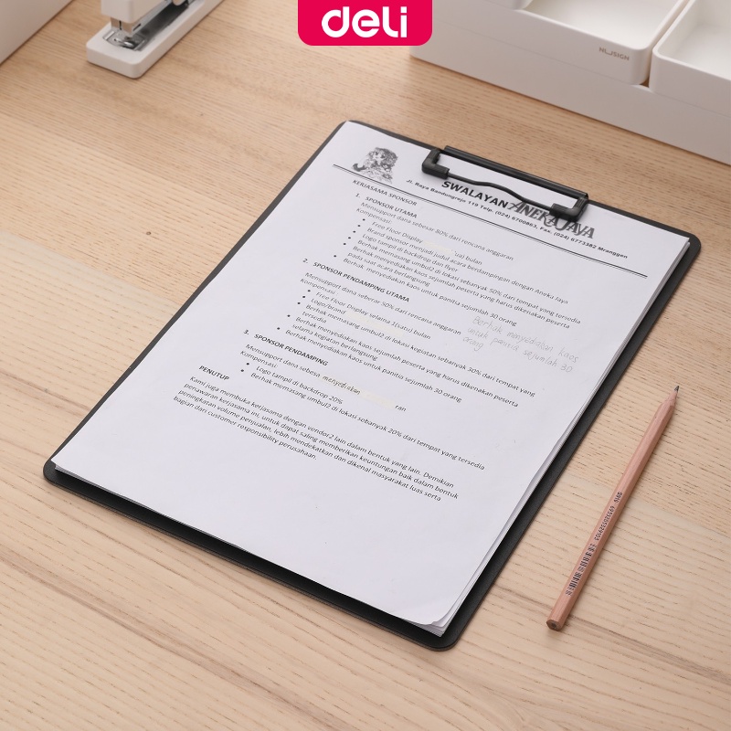 Deli A4 Clipboard Student Writing Board Hard Board Clip Pad Office ...
