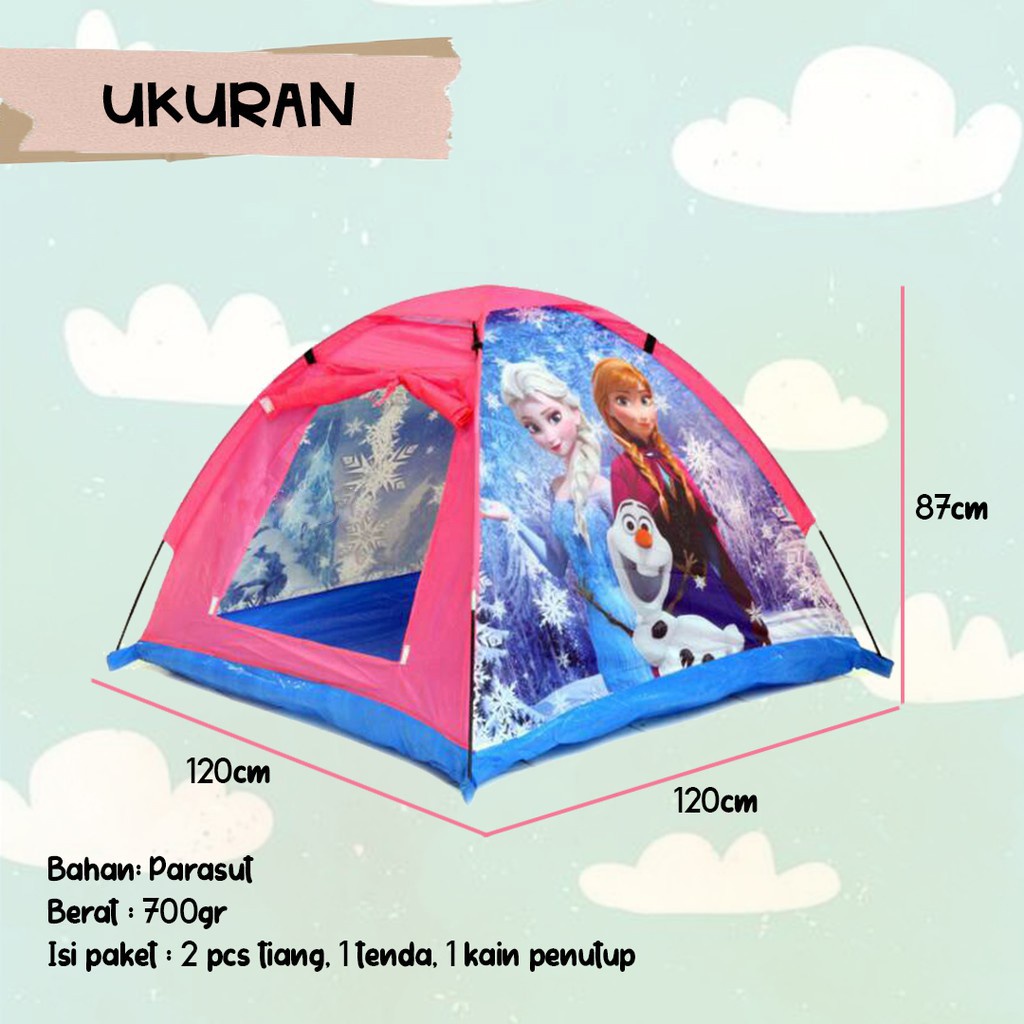 TENDA Children's Tent indoor outdoor Cartoon Character Camper Tent ...