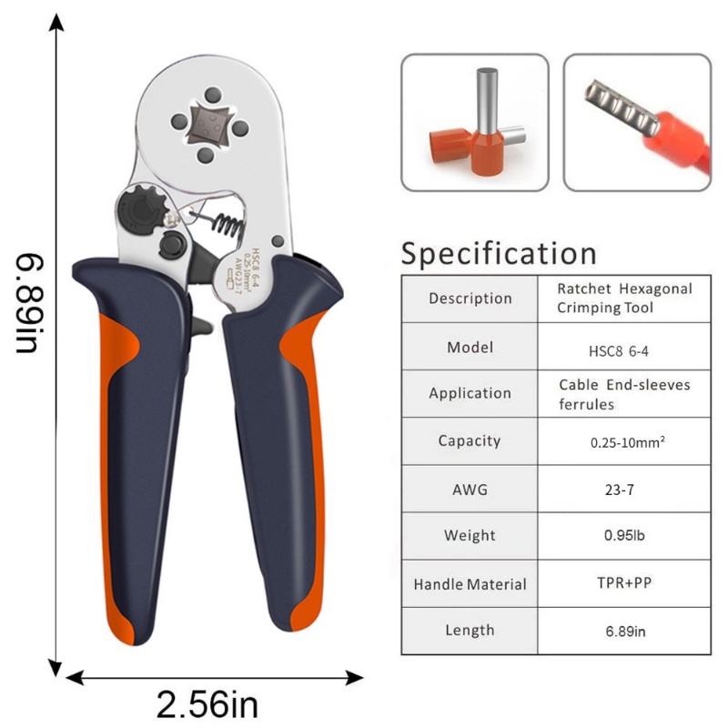 Crimping Tool Wire Stripper Crimp Connector Wire Crimper Ferrule ...