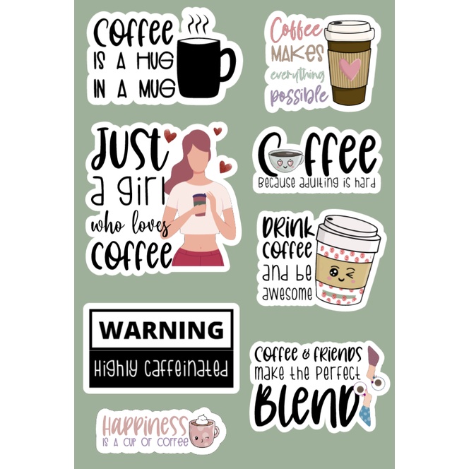 Sticker Bomb Sheet Coffee Waterproof for Laptop Thumbler Cellphone ...
