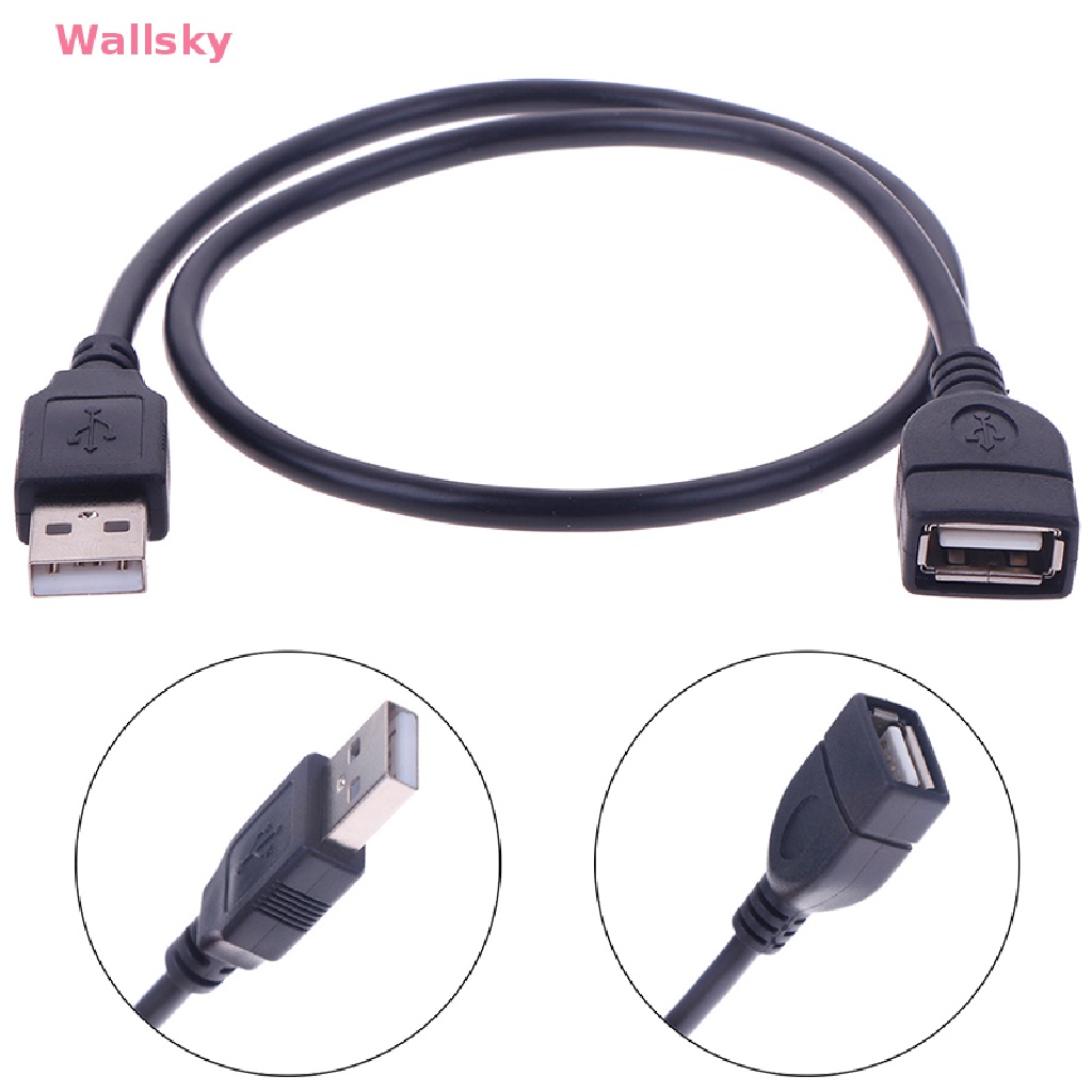Wallsky> USB 2.0 Extension Extender Cable A Male to Female Cord Adapter ...