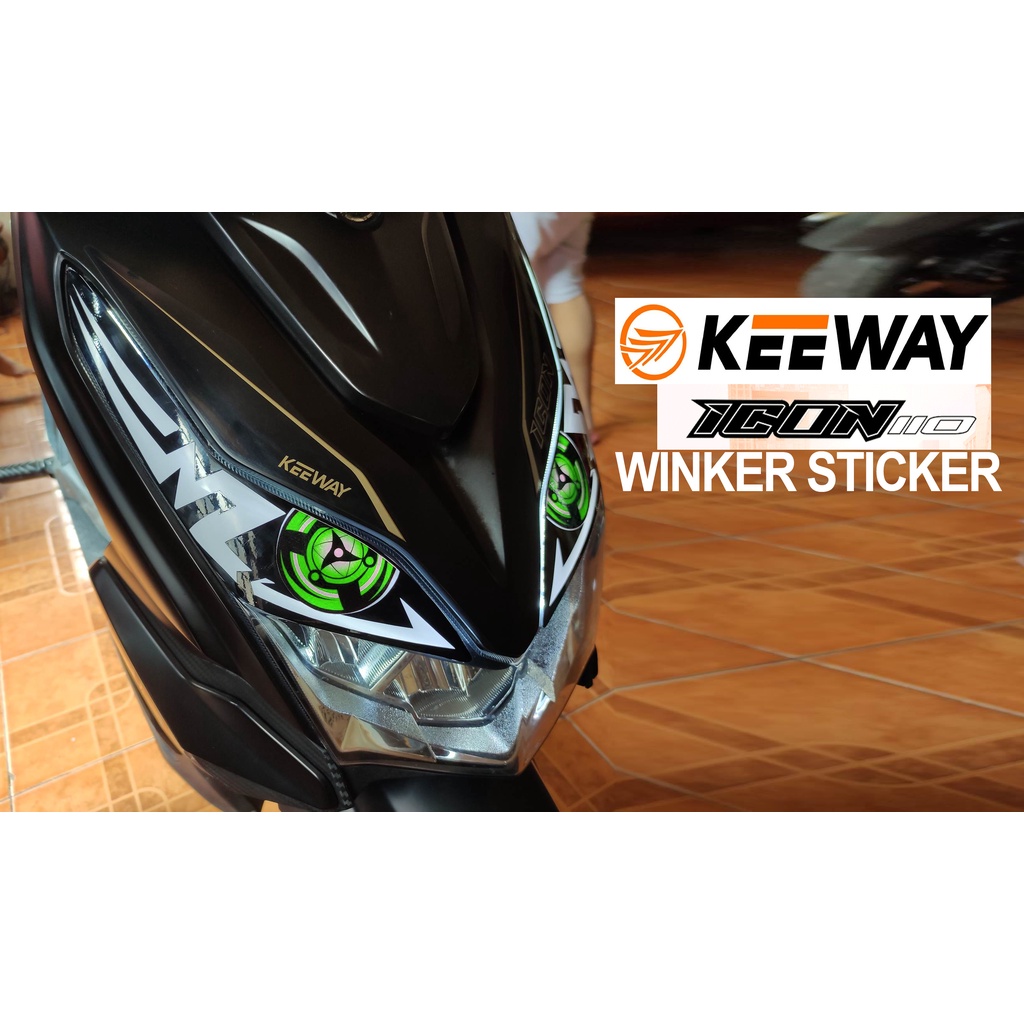 Keeway icon 110 Winker Sticker sharingan Green | Shopee Philippines