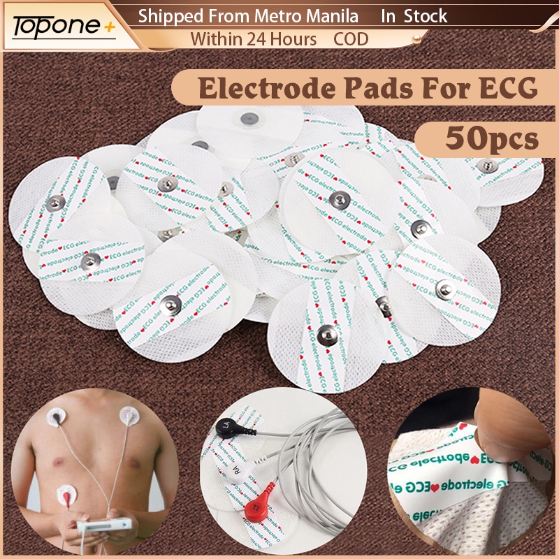 50pcs Disposable ECG Electrode Patch Non-woven Medical Electrode Pads ...