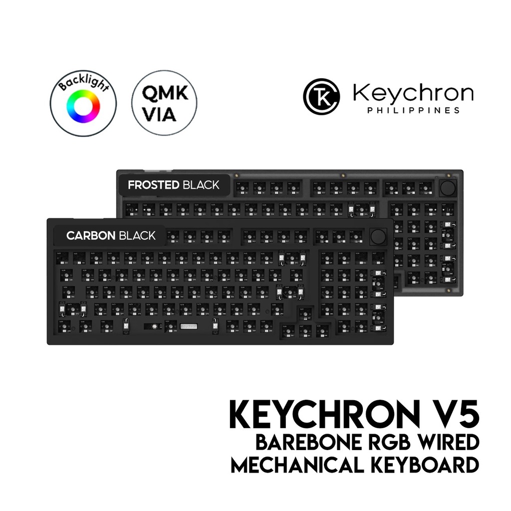 Keychron V5 Knob QMK Barebone Mechanical Keyboard, 96% Layout, Wired ...