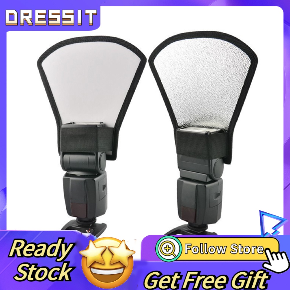[Ready Stock] Universal Soft Intense Light Flash Speedlite Silver White ...