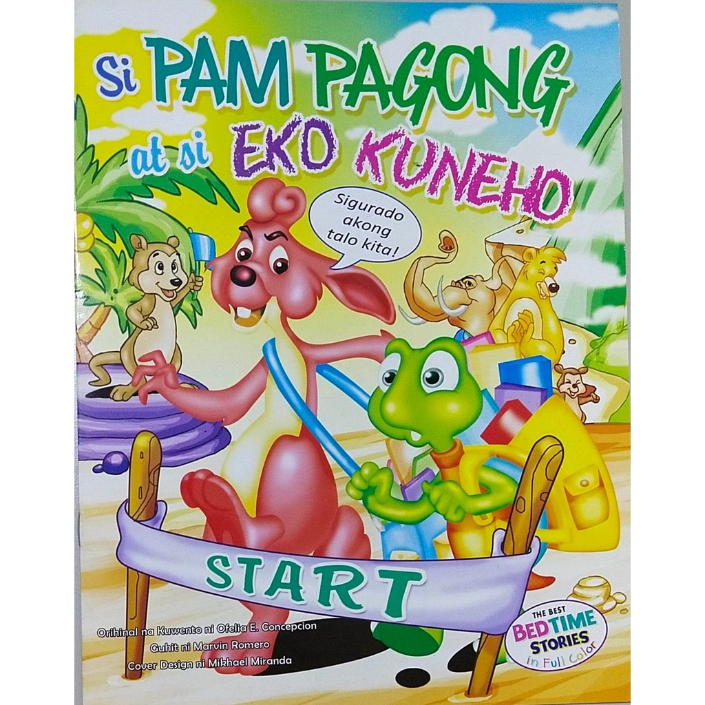 COLORED Story Book "PAM PAGONG at si EKO KUNEHO" W/ English Translation ...