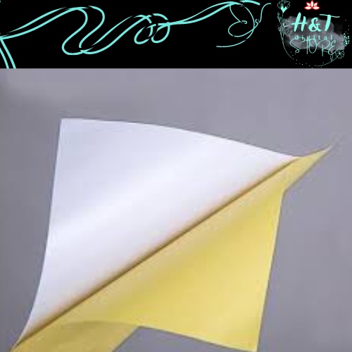 A4 decal paper with A4 gold base (100 sheets/book) - peel-and-stick ...
