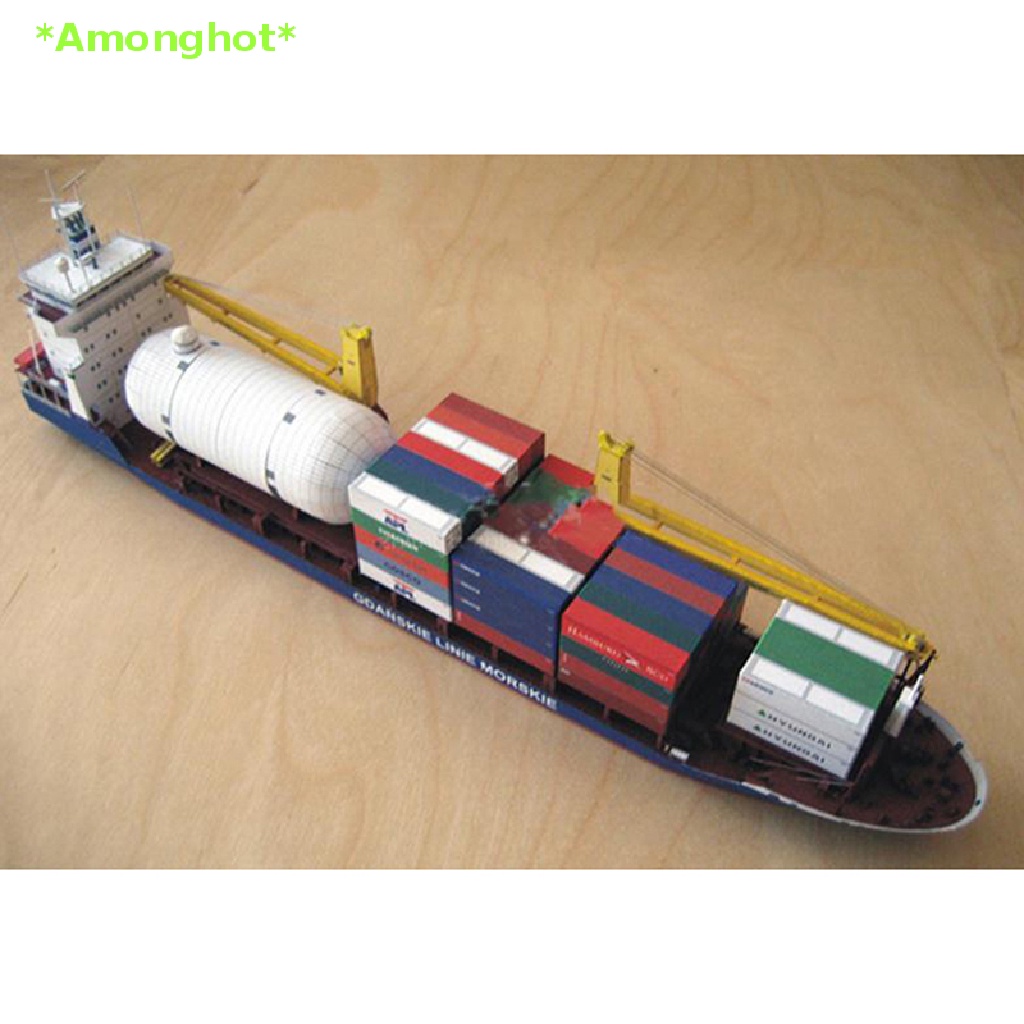 Amonghot> 1:400 Gdansk Cargo Ship DIY Handcraft 3D Paper Card Model ...