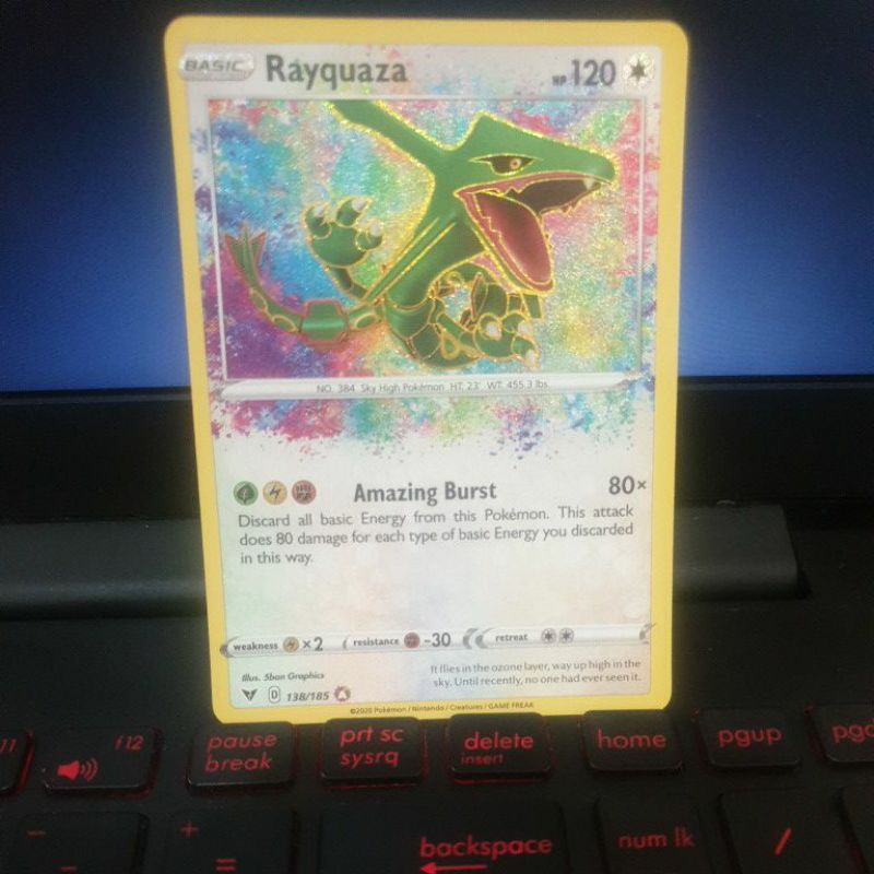 Rayquaza - 138/185 - Amazing Rare Sword & Shield: Vivid Voltage Singles | Shopee Philippines
