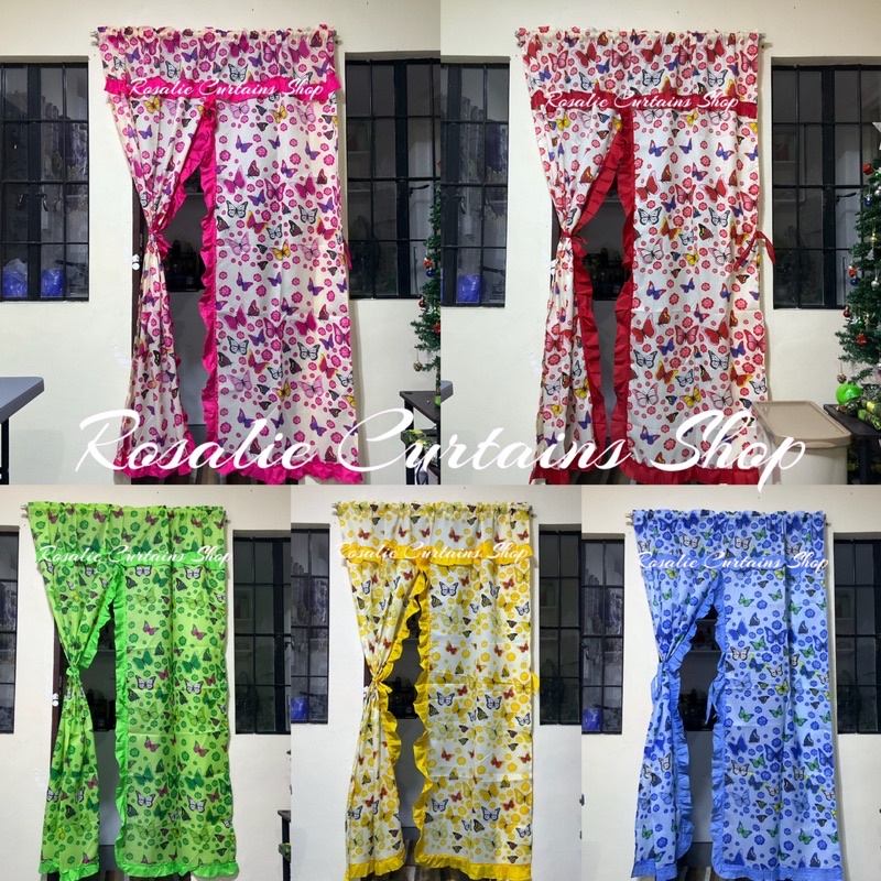 BUTTERFLY Split Curtain for DOOR 60x80inches | Shopee Philippines