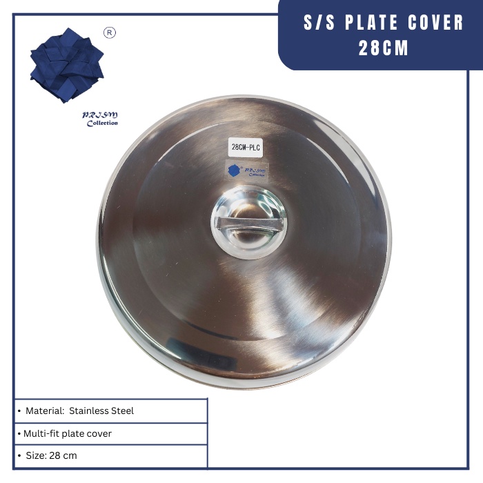 PRISM COLLECTION S/S Plate Cover 28cm Stainless Steel Food Cover Cloche ...