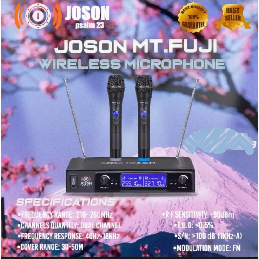 JOSON MT.FUJI Professional Wireless Microphone Set Heavy Duty With Mic ...