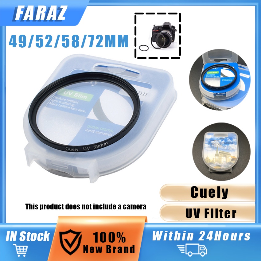 Cuely uv Filters lens protection filters For 49MM 52MM 58MM 72MM DSLR ...