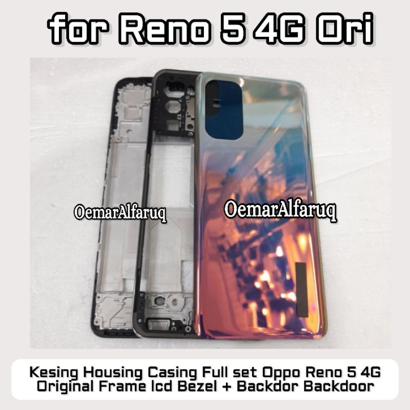 Casing Housing Casing Full set Oppo Reno 5 4G Original Frame lcd Middle ...
