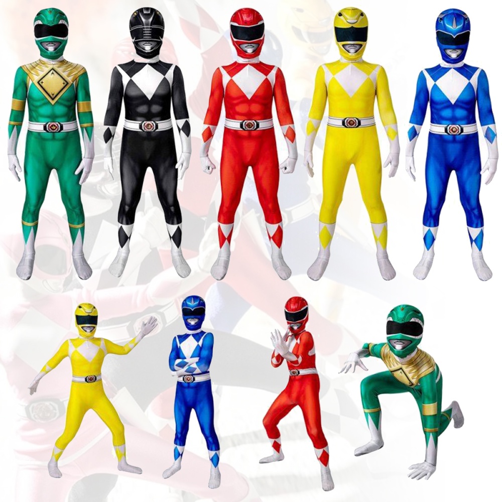 Power Samurai Sentai Shinkenger Rangers Costume Adult Kids Superhero ...