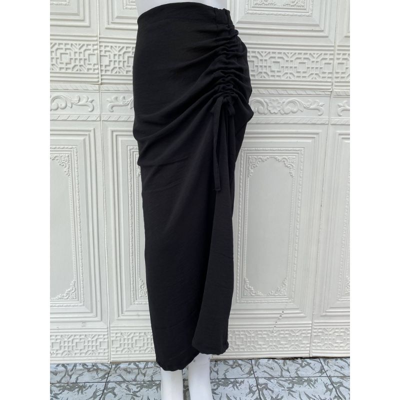 Side Drawstring Skirt Crinkle Skirt Korean Skirt Korean Style ...