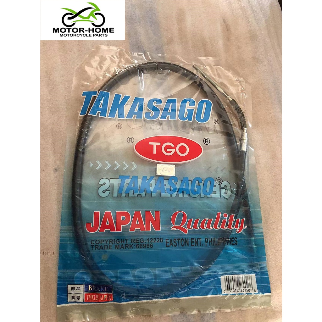 TMX125 ALPHA BRAKE CABLE For Motorcycle Parts TAKASAGO | Shopee Philippines