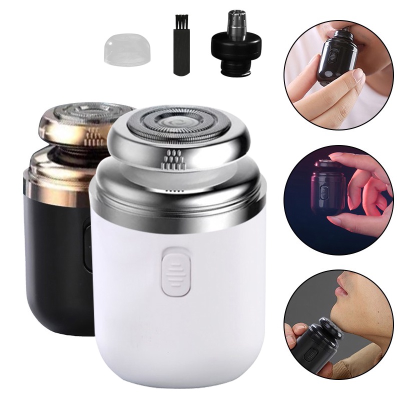 2 IN1 Mini Portable Electric Shaver Washable Electric Razor ...